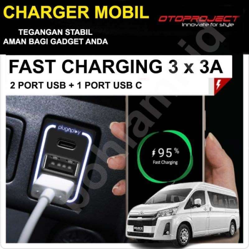 Promo USB Fast Charging TOYOTA HIACE V2 OtoProject Charger HP Mobil Diskon 23% di Seller Wadaan ...