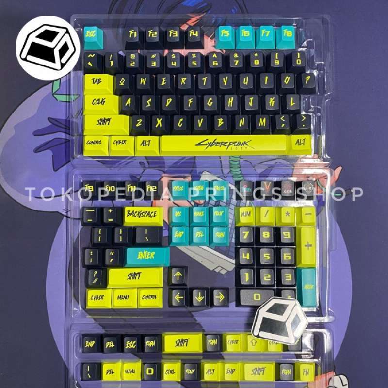 Jual READY mechanical Keycaps cyberpunk 2077 oem pbt double shot ...