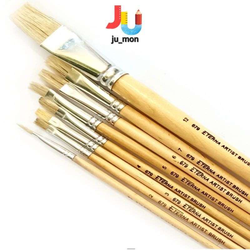 Jual Kuas Lukis Eterna/ Kuas Lukis Cat Minyak 1-12 - 5 di Seller Ju_mon ...