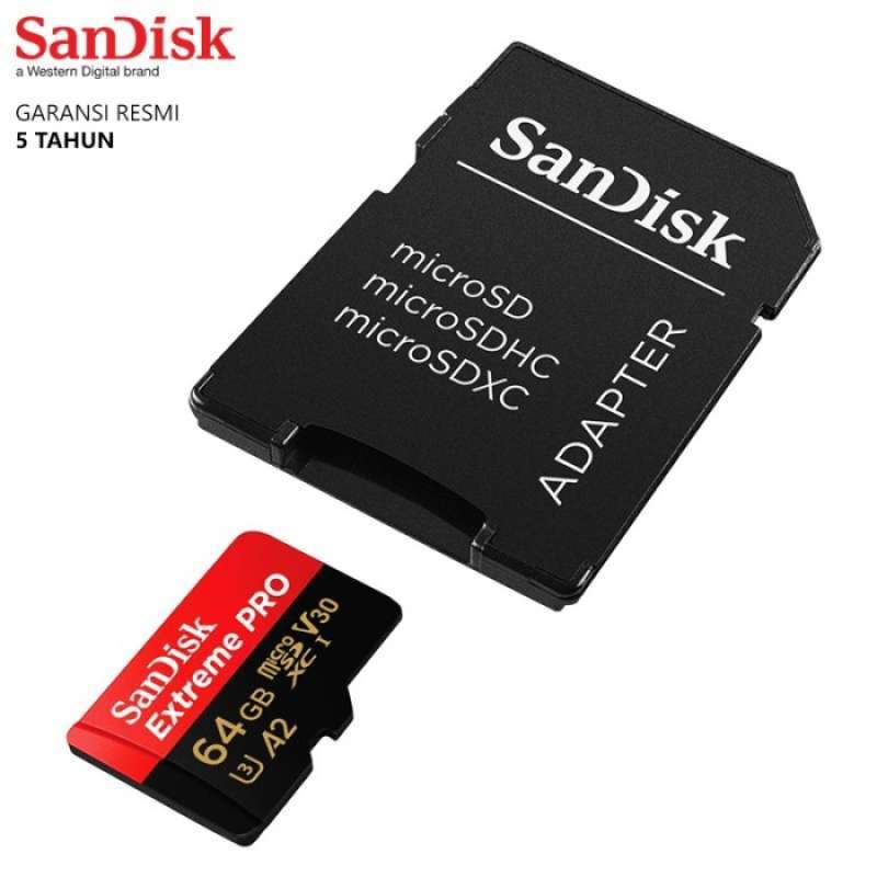 Jual Sandisk Extreme Pro Micro SD 64gb A2 Class 10 200mbps Di Seller ...