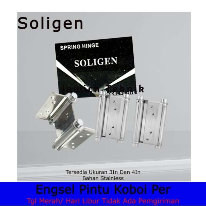 Jual Engsel Per Pintu Koboi Tebal Soligen Spring Hinge di Seller Holica ...