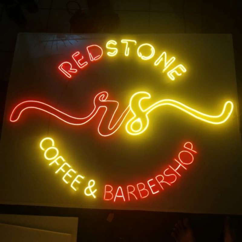 Jual Lampu Led Neon Text Tulisan Red Stone Dan Logo Rs Pesanan Kak ...