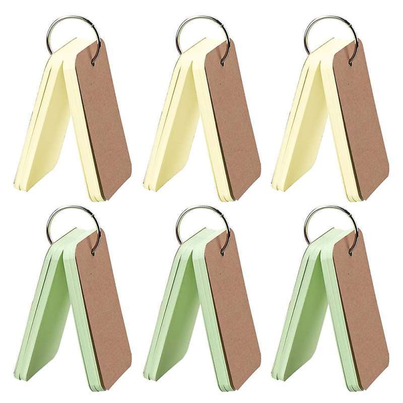 Jual Blank Index Cards Colored Flash Cards With Binder Ring For School ...