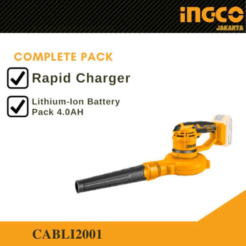 Promo Blower Baterai Blower Angin Cordless 20V Pack Bc 4.0Ah Ingco ...