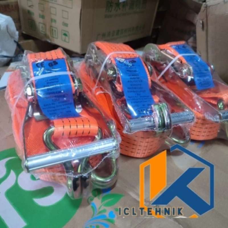 Promo Track Belt Rachet Lasing 2 inch x 12 meter Tali pengikat Barang 5 ...