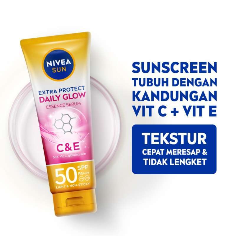 Promo Nivea Sun Extra Protect Daily Glow Spf50 180ml Diskon 18% Di ...