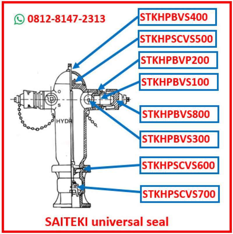 Jual 1 Set Extra Kumplit Seal Hydrant Pillar Saiteki Sil Hidran Pilar ...