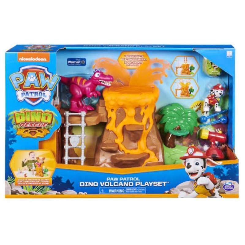 Promo Paw Patrol Dino Rescue - Dino Volcano Playset With Marshall ...