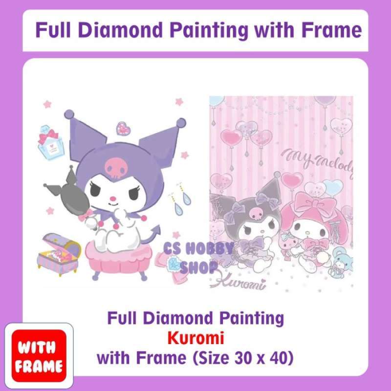 Promo Diamond Painting Diy Anak Diy Dewasa Dengan Frame Kuromi Sanrio ...
