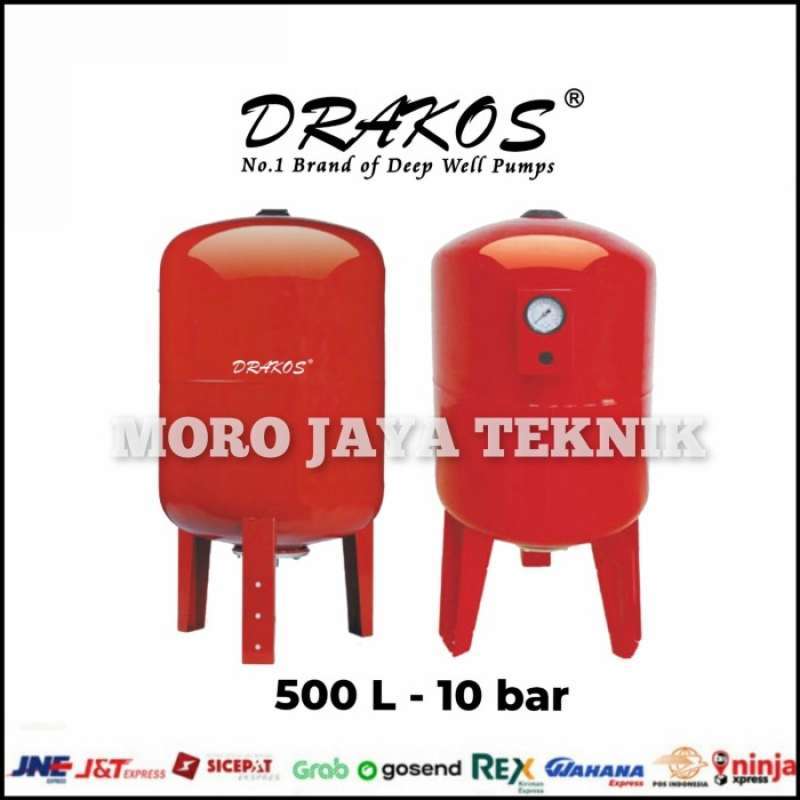 Jual Tabung Pompa Air Tangki Pressure Tank Drakos 500 Liter 10 Bar Di ...