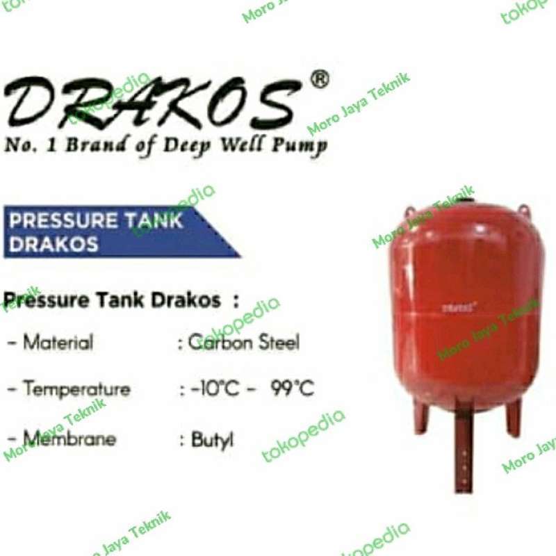 Jual Tabung Pompa Air Tangki Pressure Tank Drakos 500 Liter 10 Bar Di ...