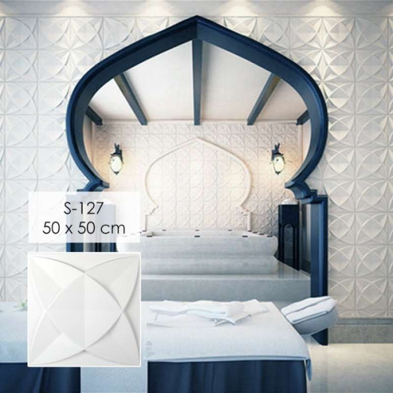Promo Wall Panel 3d Pvc Wallpaper Dekorasi Dinding Indoor Outdoor Putih ...