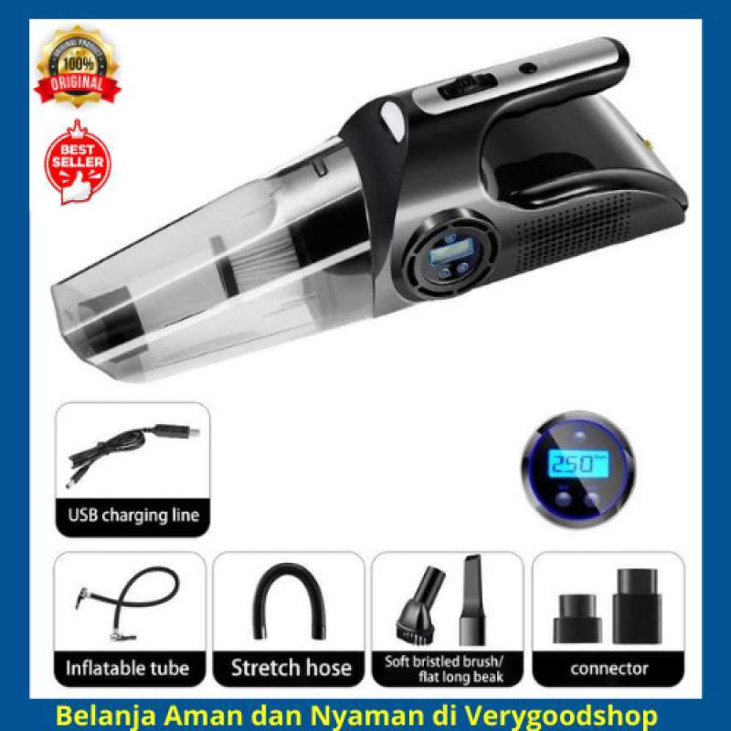 Jual Vacuum Cleaner Mobil + Kompresor Udara Ban Vakum Lcd 6000pa ...