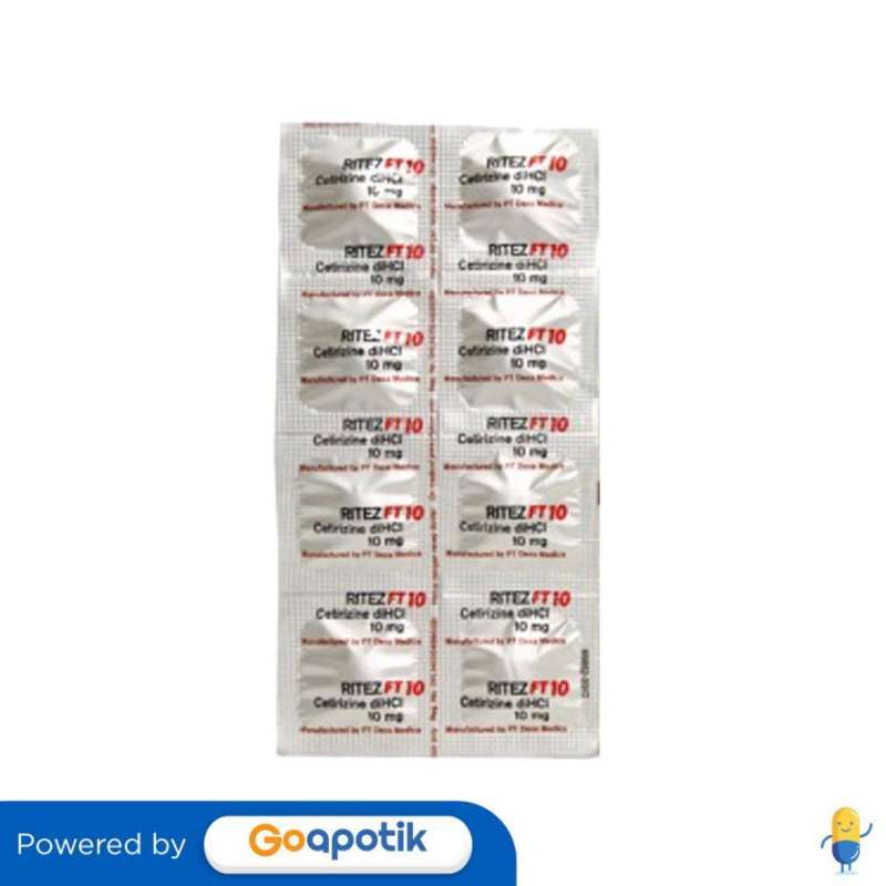 Jual RITEZ FT 10 MG STRIP 10 TABLET di Seller Apotek Paramedina ...