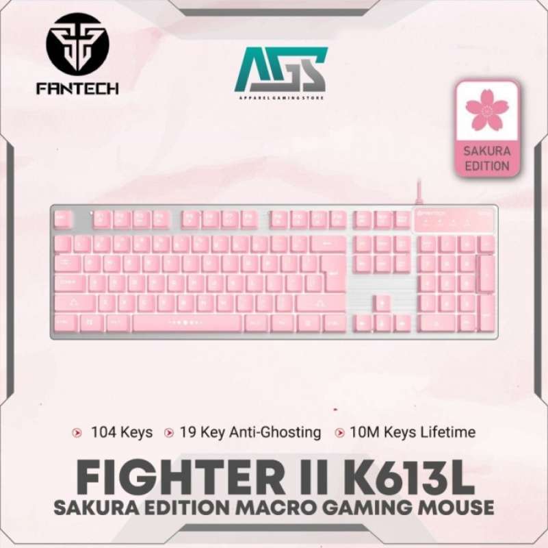 Promo FANTECH K613L Fighter II Sakura Lite Edition - Gaming Keyboard ...