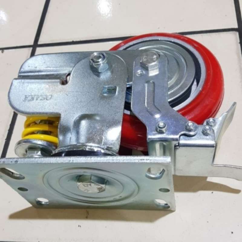 Promo Roda Spring Pu 6 Inch Rem Osaka/troli Diskon 23% Di Seller Indah ...