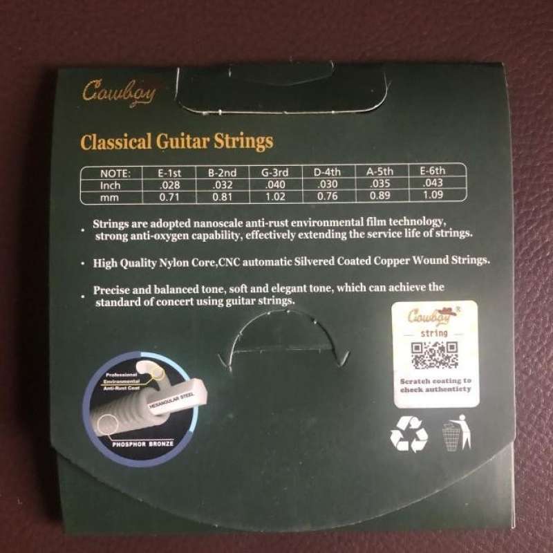 Jual Senar gitar klasik nilon / classic nylon COWBOY ORIGINAL di Seller ...