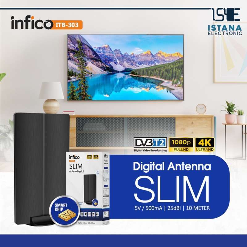 Jual ANTENA TV DIGITAL IMPOR ORIGINAL INFICO, MULTI FUNGSI INDOOR DAN OUTDOOR DENGAN SMART CHIP ...