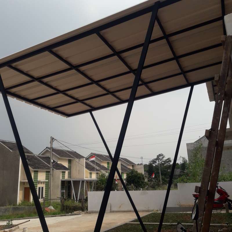 Jual Kanopi Teras Rumah Bahan Besi Galvanis Dan Atap Alderon Sinel Di ...