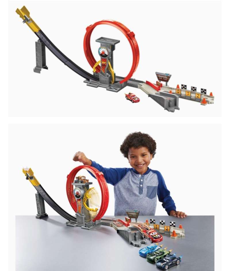 Jual Mattel Cars XRS Rocket Racing Super Loop Toy Race Playset di ...