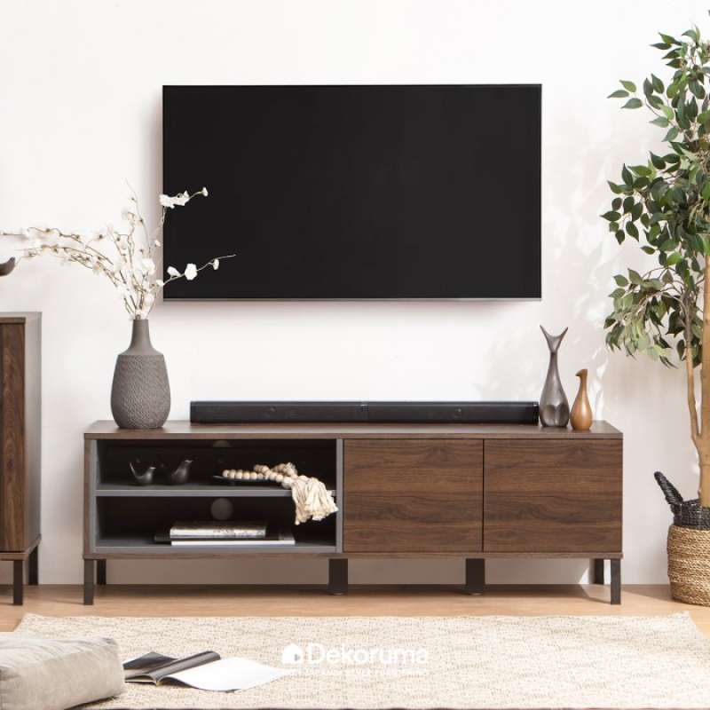 Promo Heim Studio SENO Meja TV Walnut / Lemari Rak TV Japandi Modern Diskon 32% di Seller ...