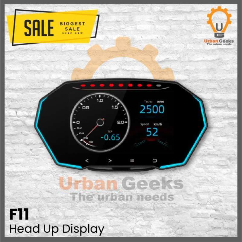 Promo Head Up Display F11 HUD Gauge Speedometer Digital OBD2 GPS system ...