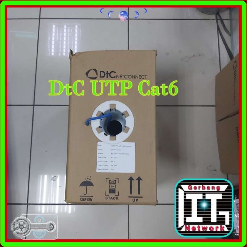 Promo Kabel Utp Cat6 / Cat 6 Cable Lan Biru Dtc / Cat6 Biru Dtc Diskon ...