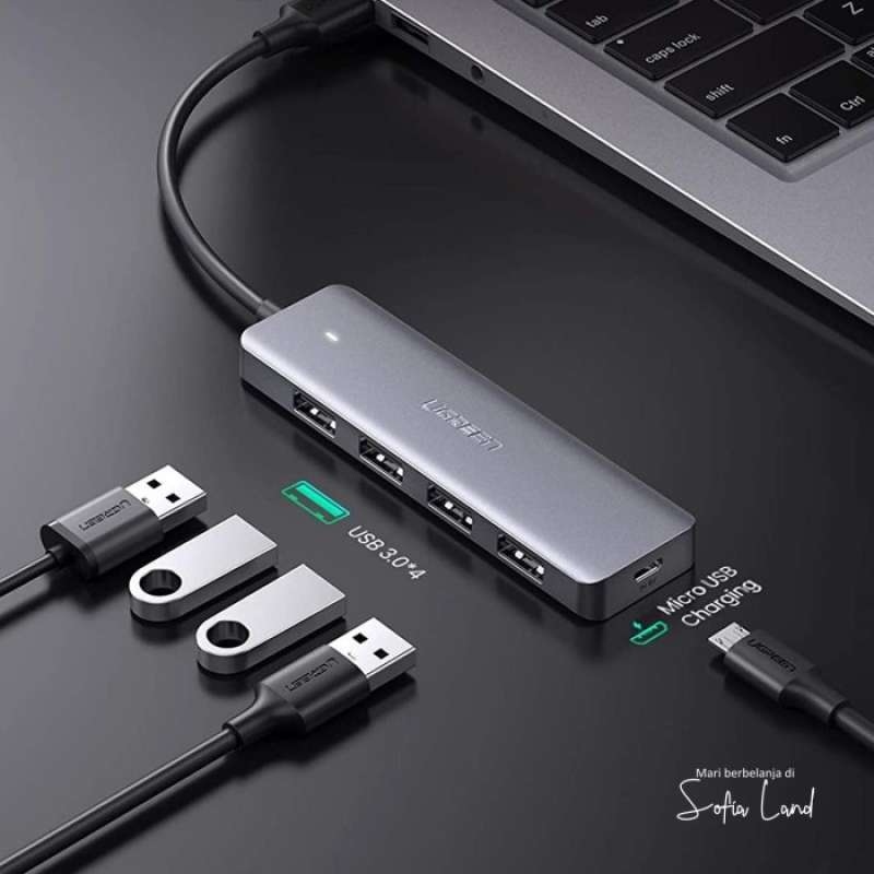 Promo Ugreen Usb Hub 4 Port 3.0 High Speed Data Transmission Extension ...