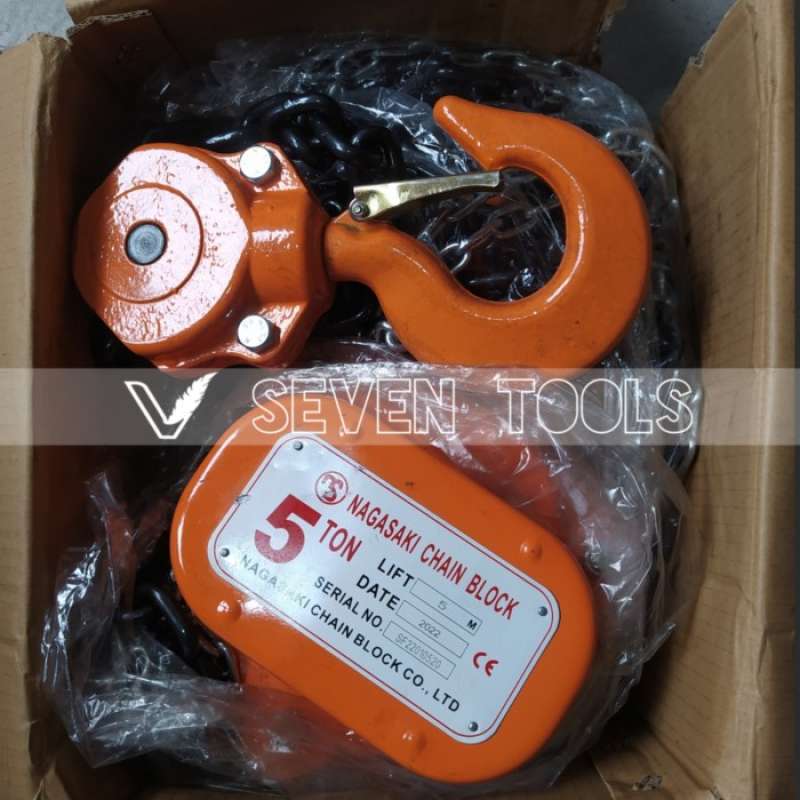 Promo Chain block 5 ton 5 meter Nagasaki Japan takel manual katrol ...