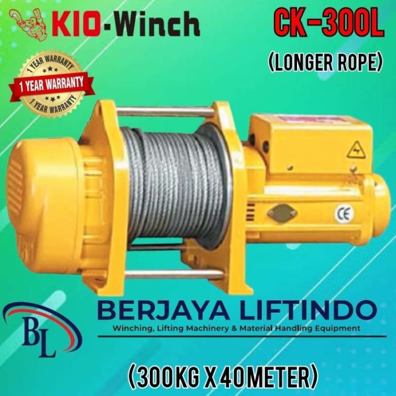Promo KIO Winch Compact Winch 300KG / KIO Winch CK-300L (Longer Rope ...