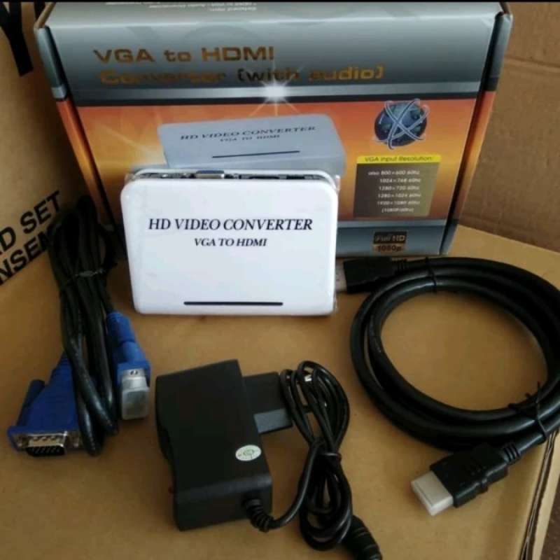 Promo Vga Input To Hdmi Output Converter +adaptor Lengkap Diskon 23% Di ...