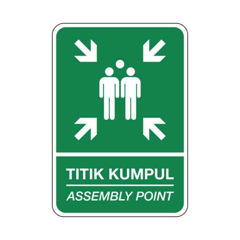Promo RAMBU PLAT/PLANG/LALU LINTAS TITIK KUMPUL ASSEMBLY POINT 35X50CM ...