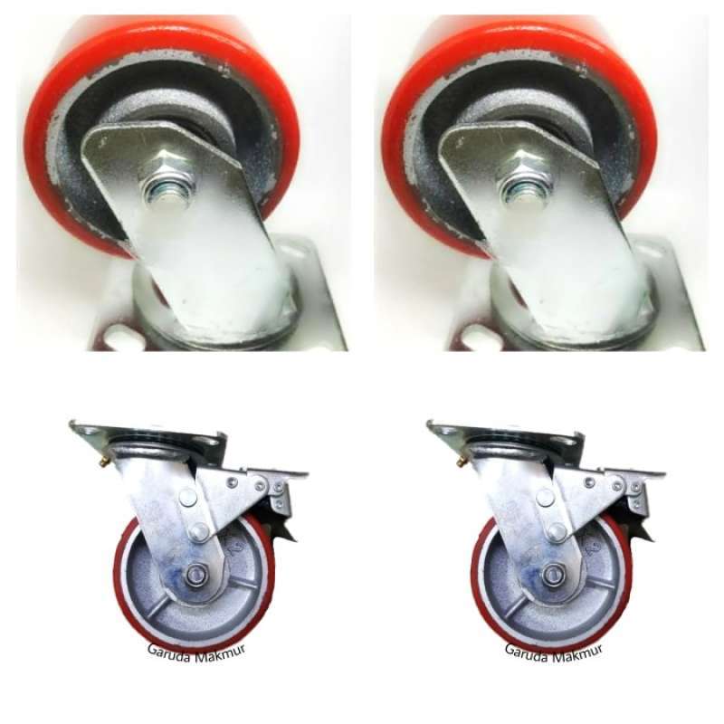 Promo Roda Troli Pu Heavy Duty 4 In Rem (2P) Dan Hidup (2P) Diskon 10% ...