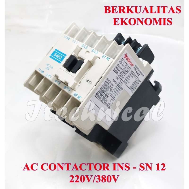 Promo MAGNETIC CONTACTOR SN-12 220V 380V / AC KONTAKTOR SN 12 220VAC ...