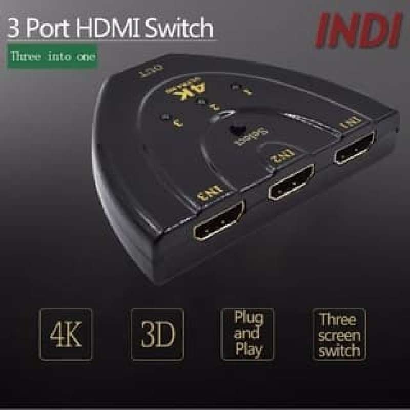Promo Kabel Konektor Split Adapter Hdmi Switch 3 Port 4kx2k 3d Diskon ...