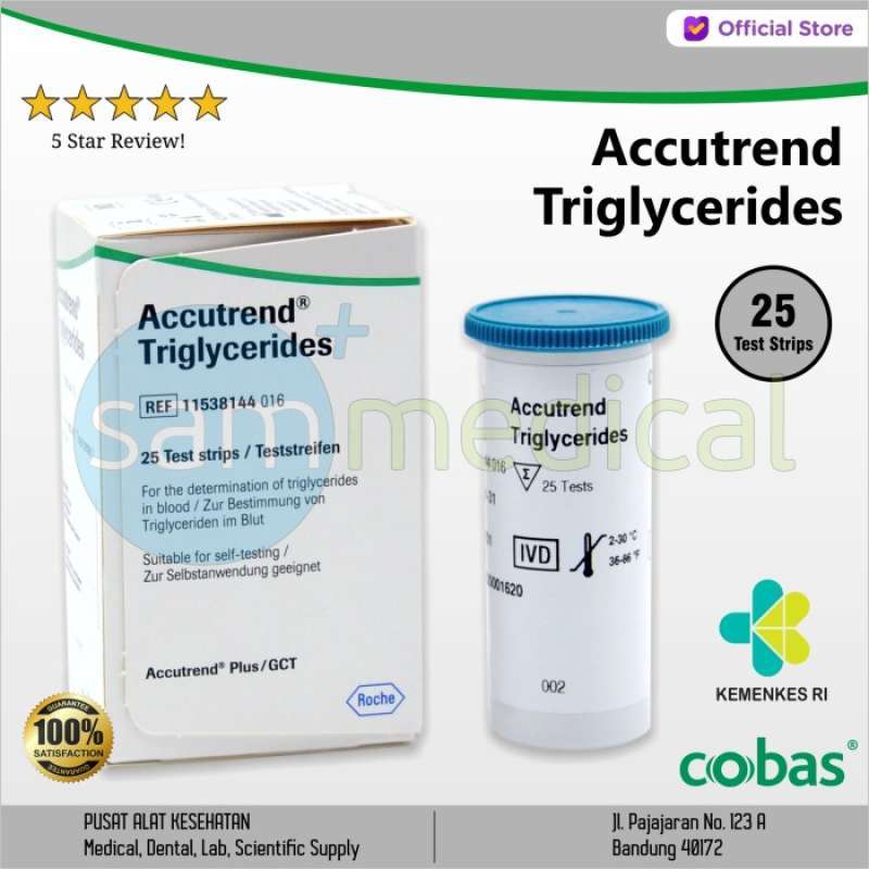 Promo Accutrend Strip Trigliserida / Triglyceride Strip @25 Diskon 17% ...
