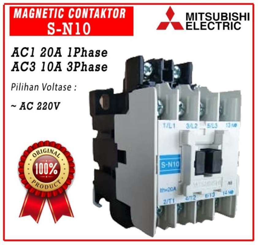 Promo Contactor/kontaktor Mitsubishi SN10 220VAC Made In Japan Type Lama Diskon 23% di Seller ...