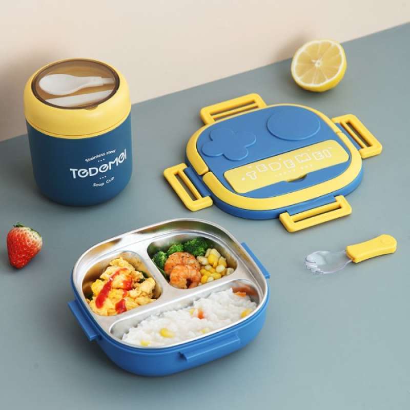 Jual Lunch Box Tedemei Stainless - Kotak Makan Premium Anak Tahan Panas ...