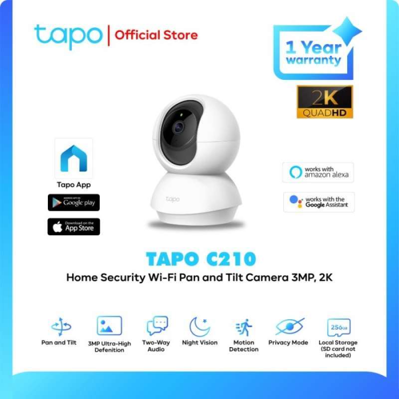 Promo Tp-Link Tapo C210 Pan/Tilt Home Security Wi-Fi Ip Camera-Dp Diskon 4% di Seller Caeraa ...