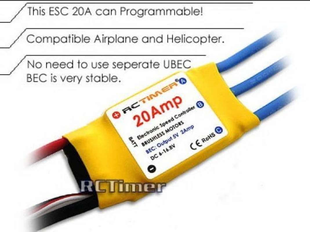 Promo BRUSHLESS MOTOR SPEED CONTROLLER RCTIMER ESC 20A Diskon 23% di Seller Venomancer store ...