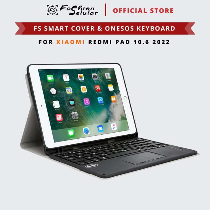 Jual FS Smart Cover & OneSOS Keyboard Bluetooth Xiaomi Redmi Pad 10.6 ...