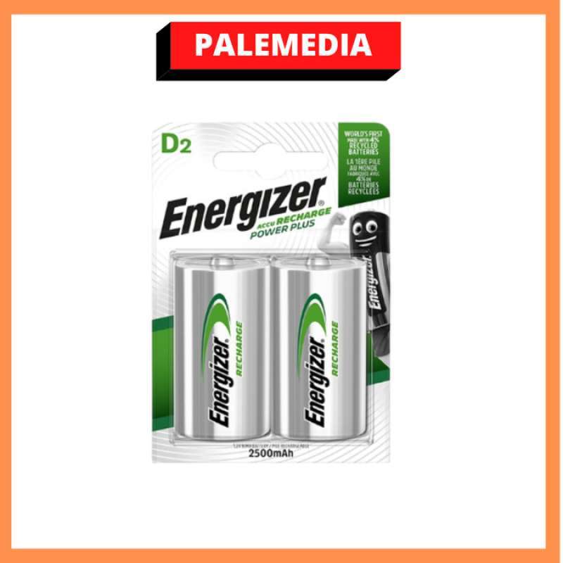 Promo Energizer Power Plus D Hr14 2500Mah Rechargeable Batteries 2 Pack ...