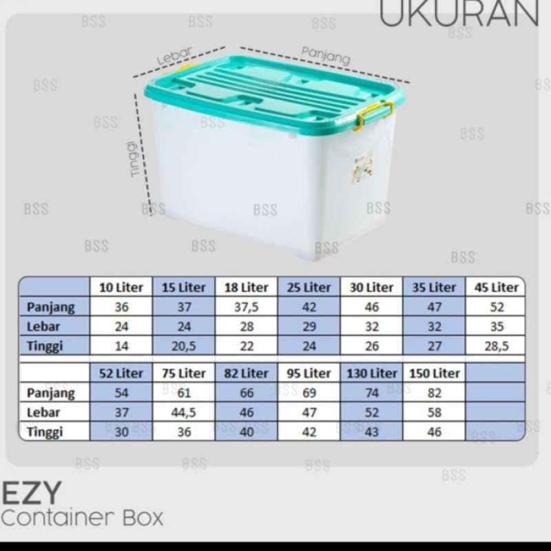 Jual Kotak Container Box Besar 95 Liter Penyimpanan Murah Ezy Di Seller ...