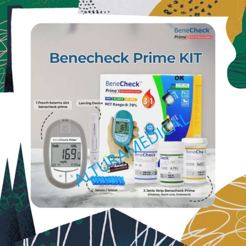 Promo Benecheck Prime Glucose-Cholesterol Uric Acid 3In1 Free Test ...