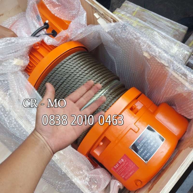 Promo Winch Hoist Electric 3 Ton 100 Meter Nagasaki Wire Rope Hoist ...