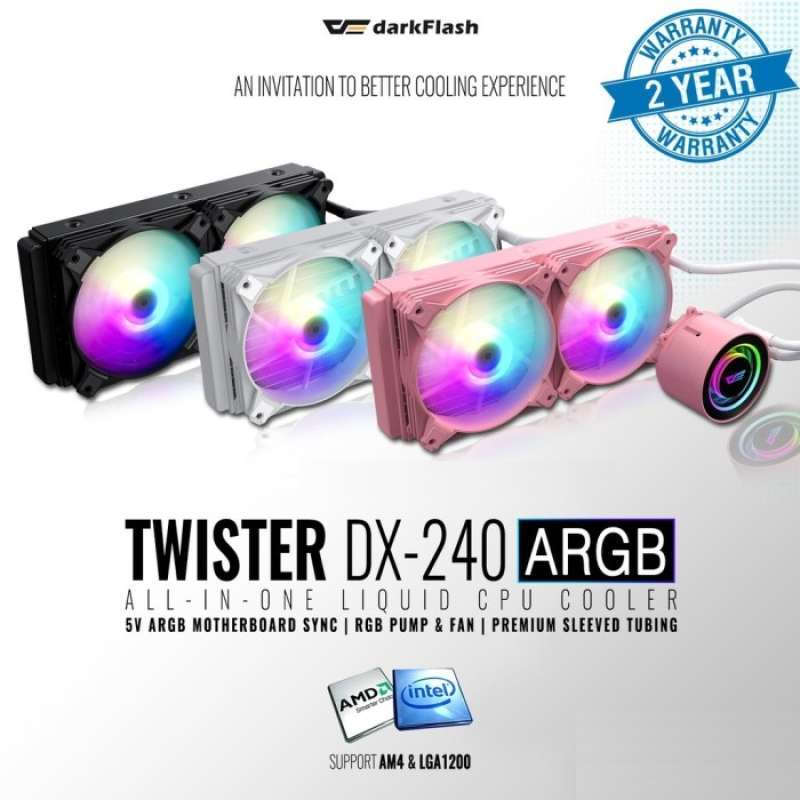 Promo Aigo Darkflash Twister Dx-240 V2 Argb 240Mm - Aio Liquid Cooler ...