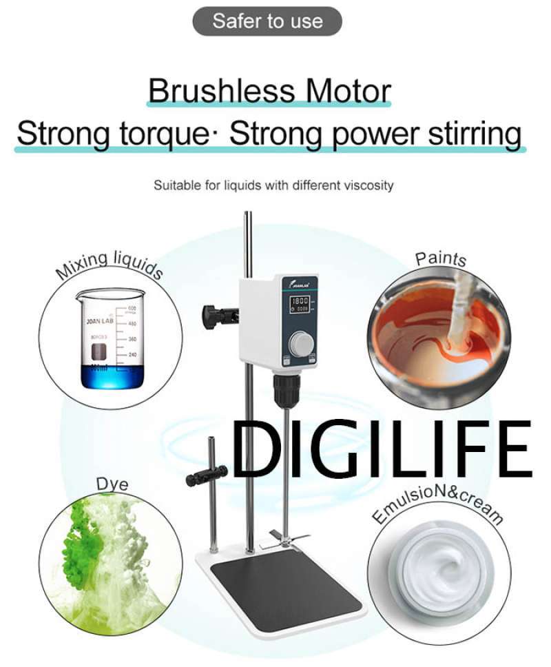 Jual Overhead Stirrer Brushless Motor Joanlab OS-15S Mixer Lab 10 Liter OS15S Electric Stirer ...