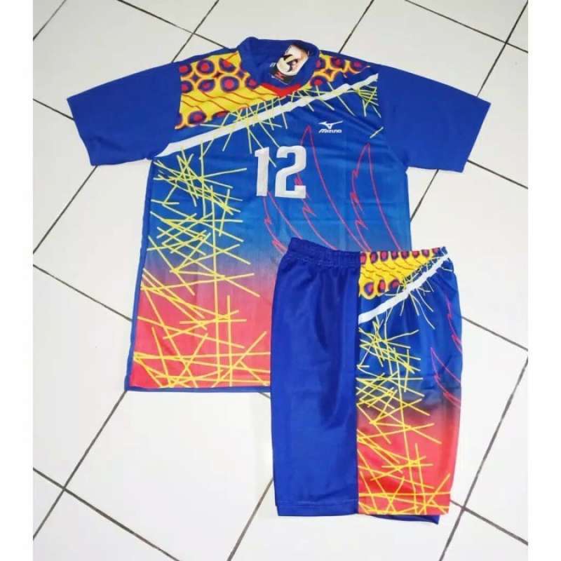 Jual Asli Setelan Seragam Kaos Baju Tim Kostim Voli Volly Mizuno ...