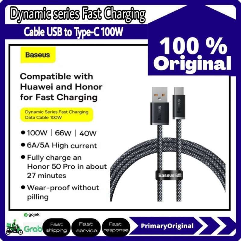 Promo Baseus Dynamic Series Fast Charging Data Cable Usb To Type C 100w
