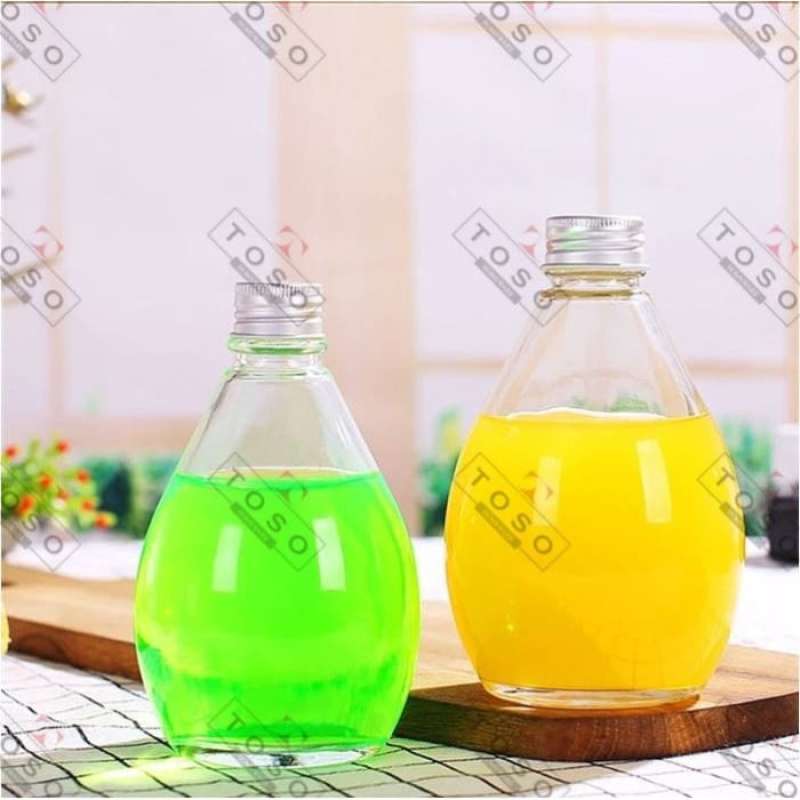 Jual Botol Kaca Bohlam Psd Glass Bottle Kemasan Minuman Kopi Susu Juice ...